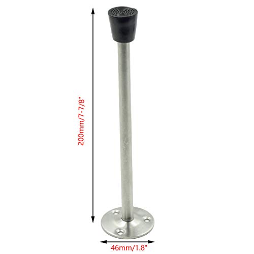 Rannb Long Door Stopper Wall Mount Doorstop with Rubber Tip 200mm/7-7/8" Total Length - Pack of 2