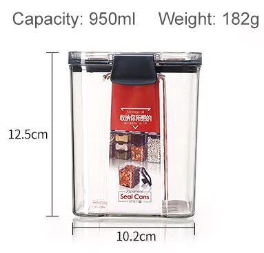 S&M Airtight Food Storage Containers Set with Lids[5 Pack] for Kitchen & Pantry Organization, BPA Free Plastic Clear Canisters for Cereal Flour Sugar Dry Food, Dishwasher Safe (Black)