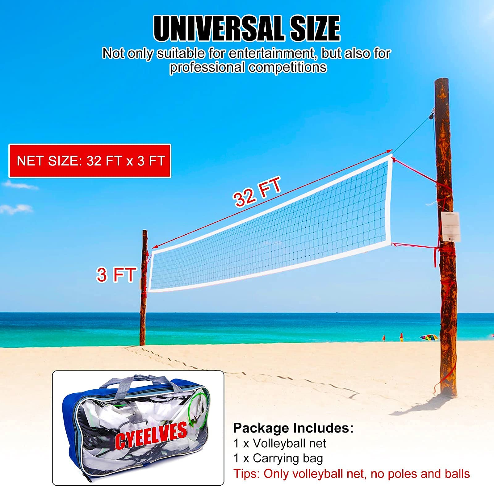 Professional Volleyball Net Outdoor Sand, Grass Volleyball Net for Backyard, Portable Beach Kid Net, Balance Board, Exercise Balance Pad, Yoga Mat Thick Non-Slip Foam Mat for Balance Exercise