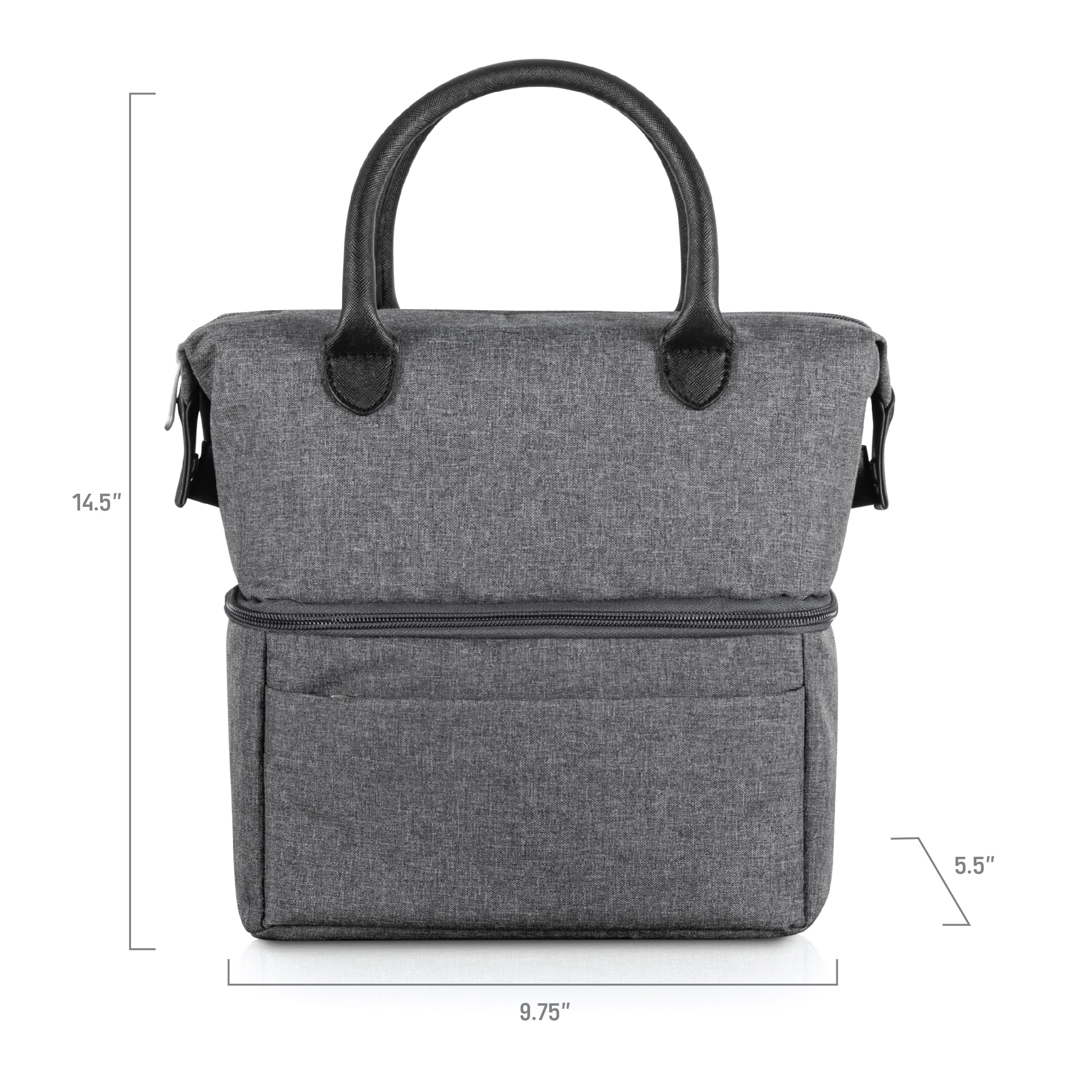 PICNIC TIME NFL Philadelphia Eagles Urban Lunch Bag - Cooler Lunch Tote - Insulated Lunch Bag, (Gray with Black Accents)