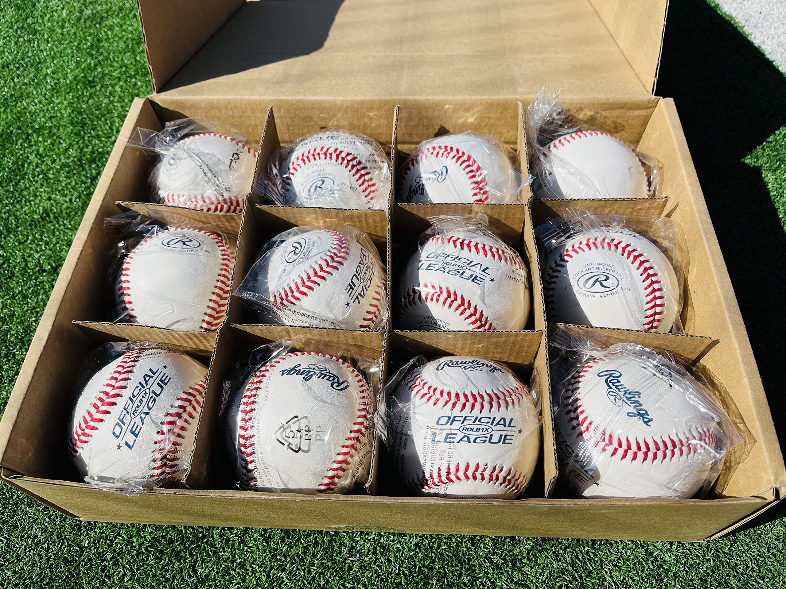 Rawlings | Official League Practice Baseballs | ROLB1X | 12 Count White
