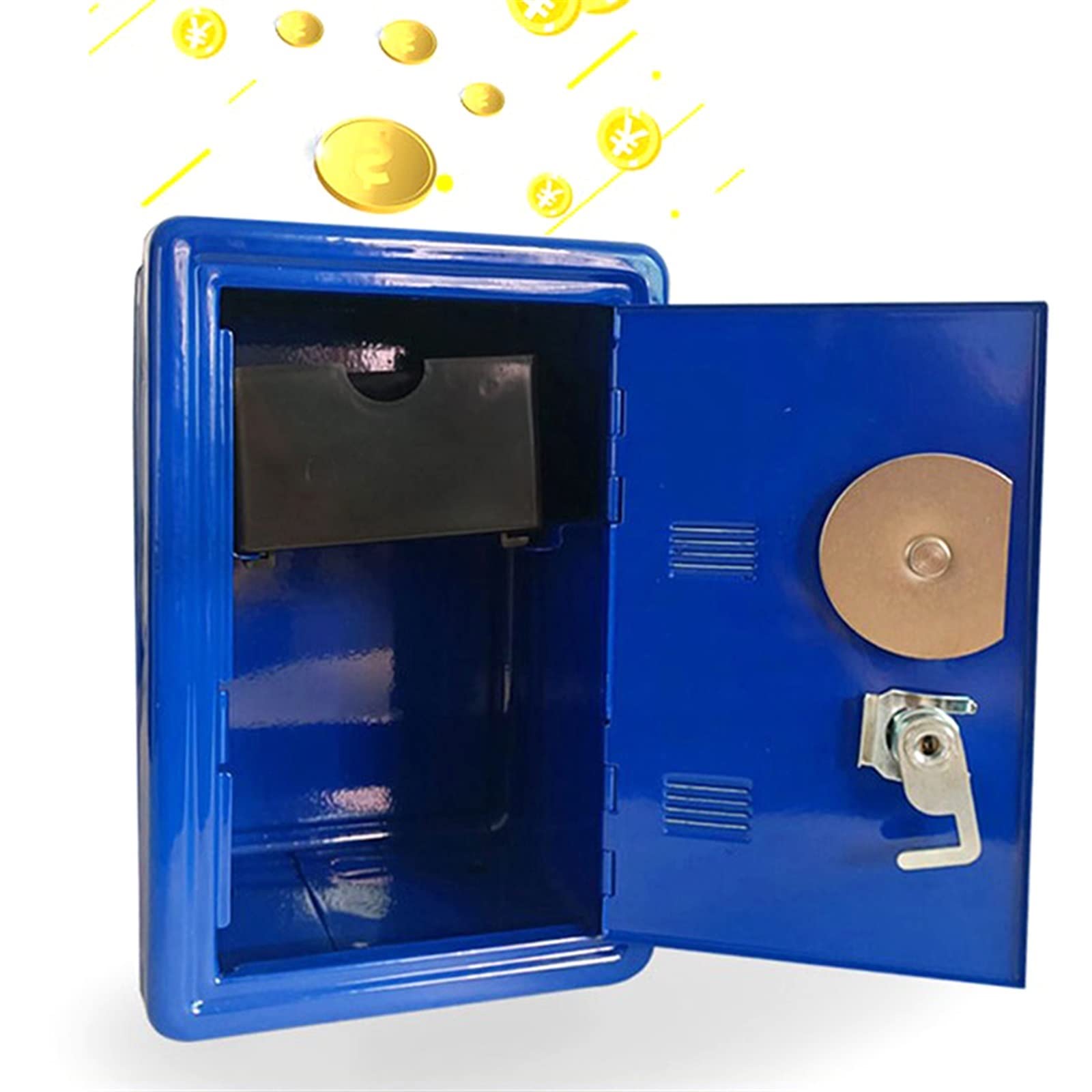 RORUN Small Safe Safe Organizer Iron Box Piggy Bank Metal Mini Cabinet Cash Box