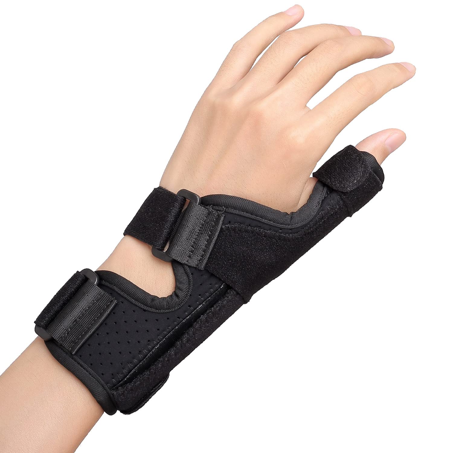 Scurnhau Thumb Brace, Thumb Spica Splint, Thumb Wrist Stabilizer Pain Relief for Arthritis, Tendonitis, BlackBerry Thumb, Trigger Thumb, Sprained, Carpal Tunnel Supporting, Fits Left or Right Hand
