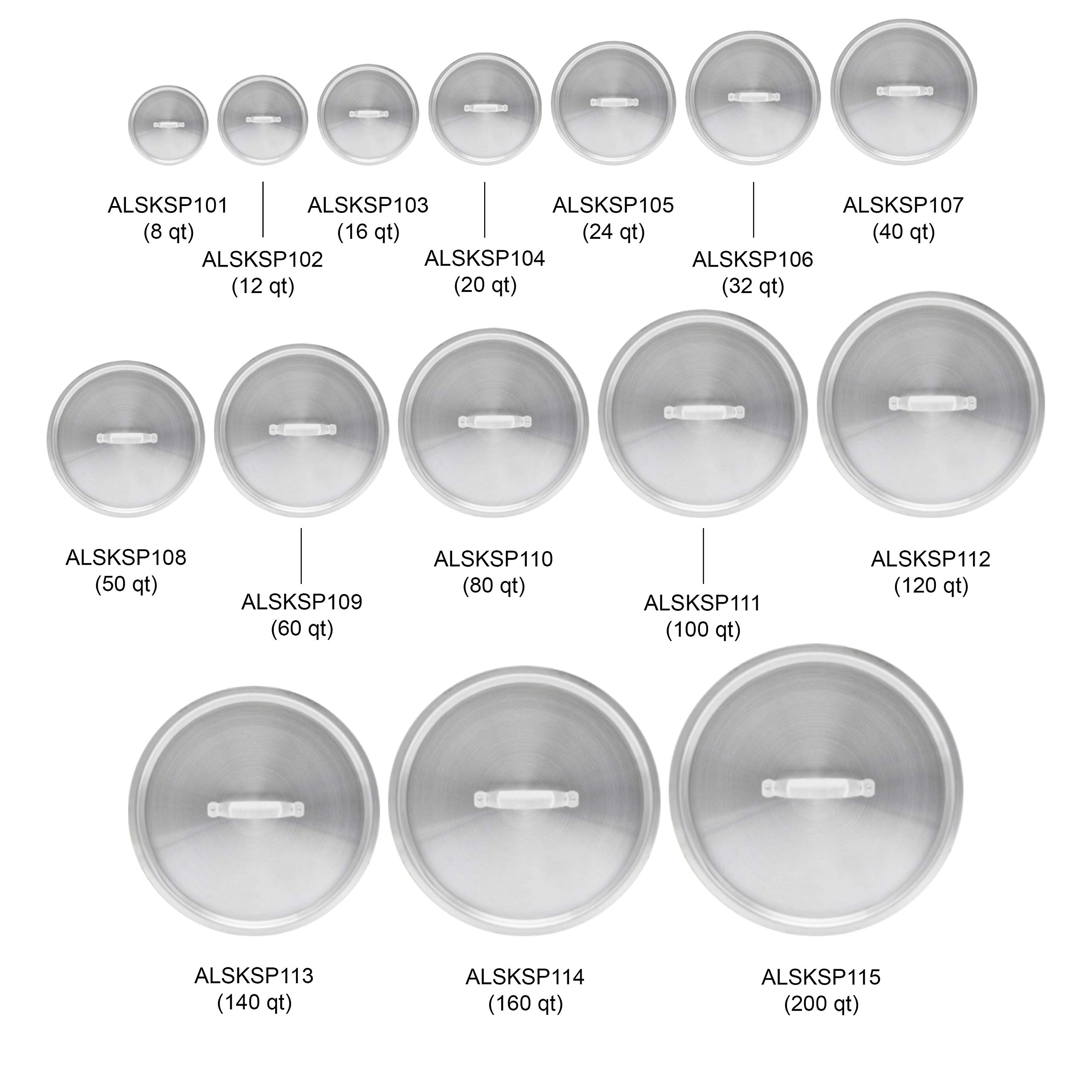 Restaurant Essentials 160 quart Aluminum stock pot lid, comes in each