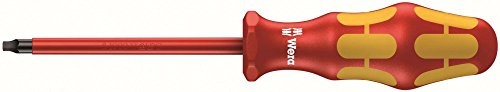 Wera 05004781001 Kraftform Plus VDE 168i Square Socket Insulated Screwdriver, #2 Head, 4" Blade Length