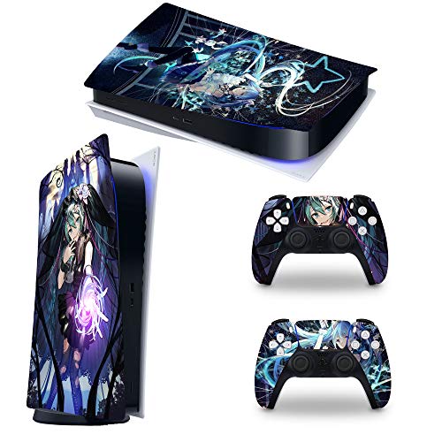 Miku - PS5 Digital Edition Skin Console - PS5 Digital Edition Controller Skin Cover Vinyl Decal Protective