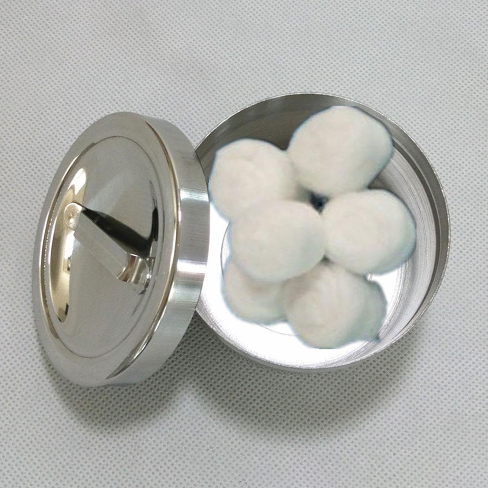 YWMJZEU Stainless Steel Medical Jar Unguent Holder Gauze Container Professional Cotton