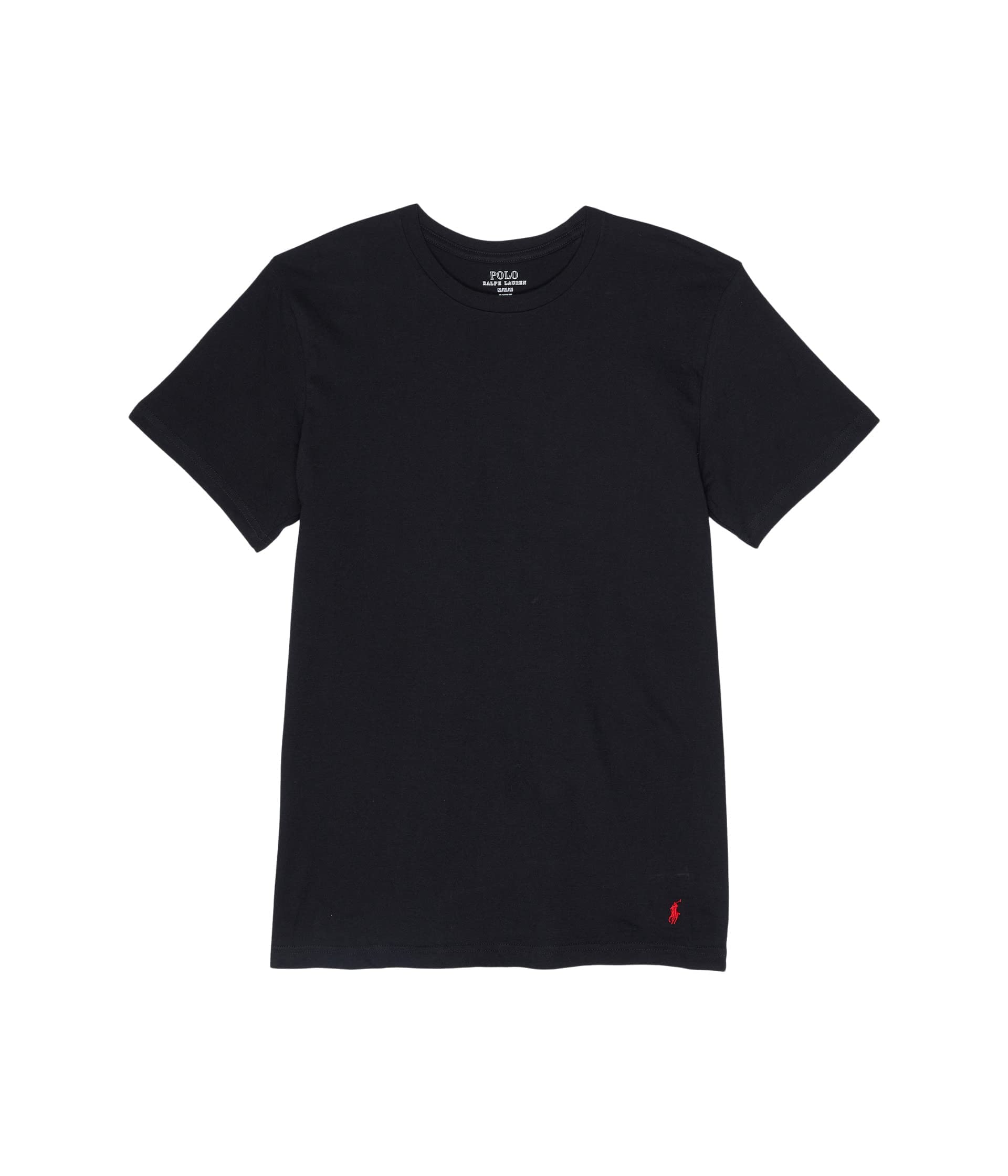 POLO RALPH LAUREN 5-Pack Cotton Classic Crew Undershirts 5 Polo Black/Rl2000 Red Pp 2XL
