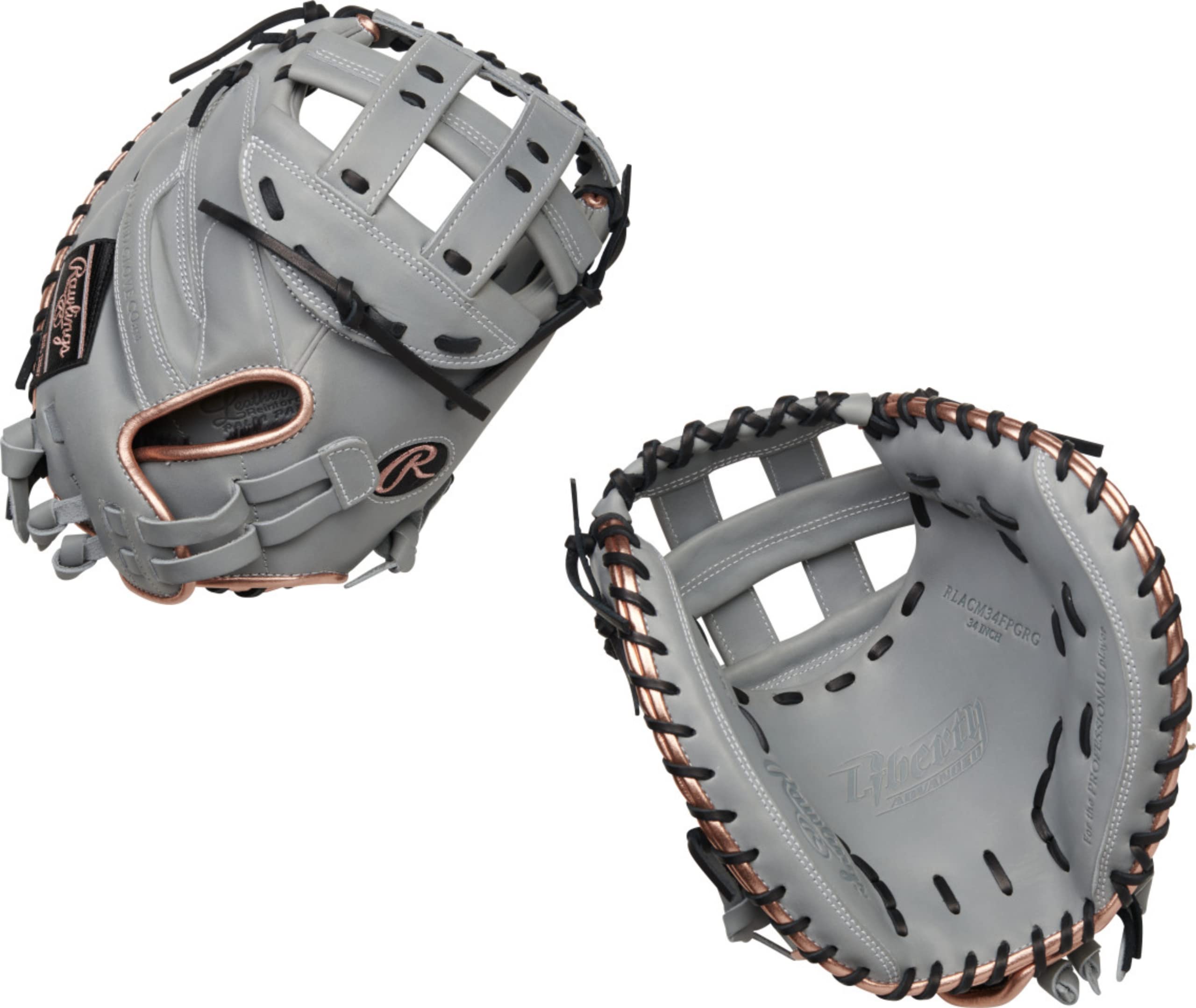 Rawlings Liberty Advanced 2022 Color Series RLACM34FPGRG Fastpitch Catchers Mitt - 34" (Right-Hand-Thrower)