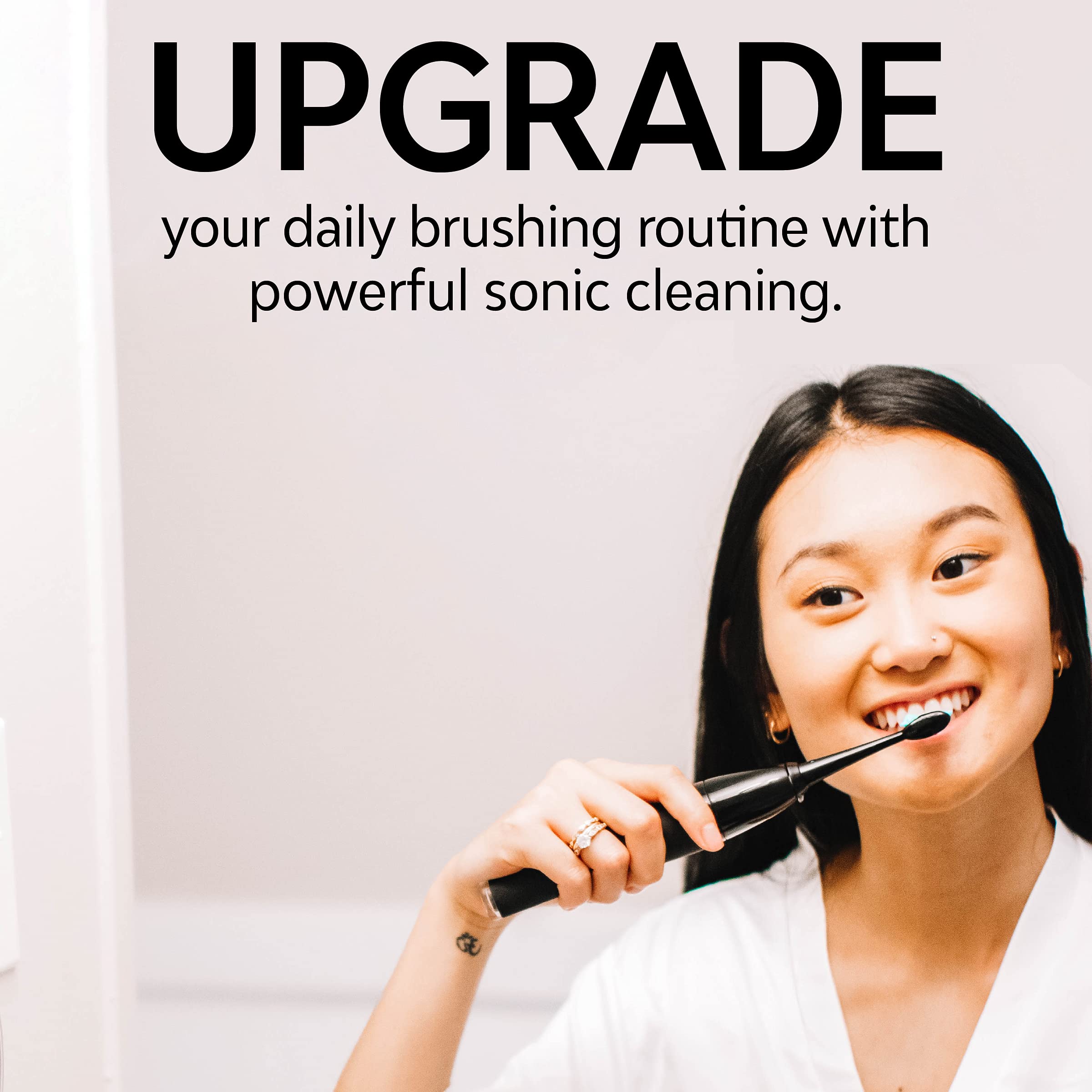 Tao Clean UV Sanitizing Sonic Toothbrush and Cleaning Station, Electric Toothbrush, Dual Speed Setting, Eiffel Tower Gold