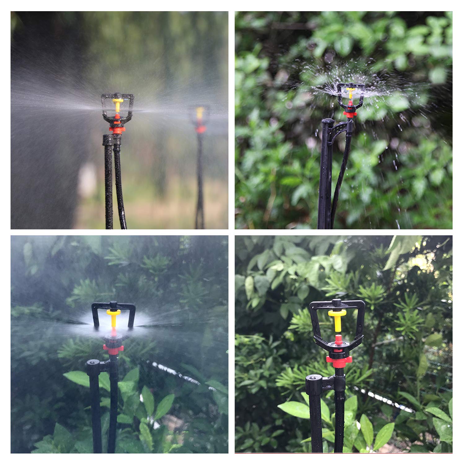 MultiOutools Garden Irrigation System,50FT Drip Irrigation Kits with 1/4 '' Blank Distribution Tubing Watering Drip Kit,DIY Saving Water Automatic Irrigation Equipment Set (1/4” tubing 50ft（Yellow）)