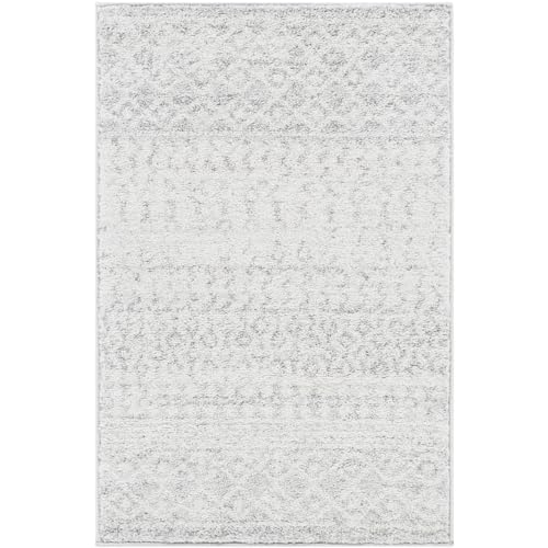 Livabliss Chester Boho Moroccan Area Rug,6'7" x 9',Grey