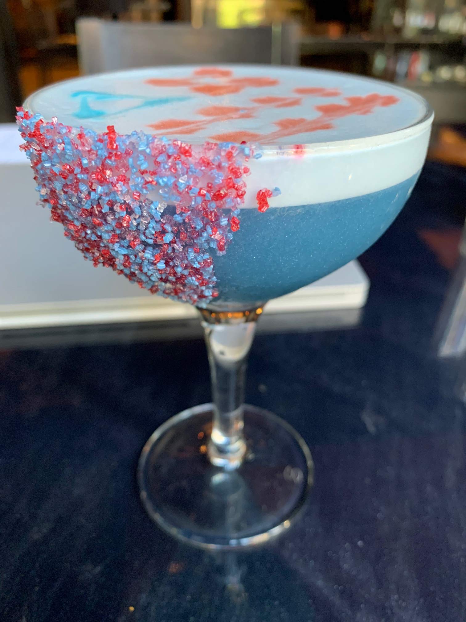 Snowy River Americas Cocktail Sugar - Kosher All Natural Red, White, and Blue Cocktail Rimmer and Coffee Rimmer (Americas, 8oz Bag)