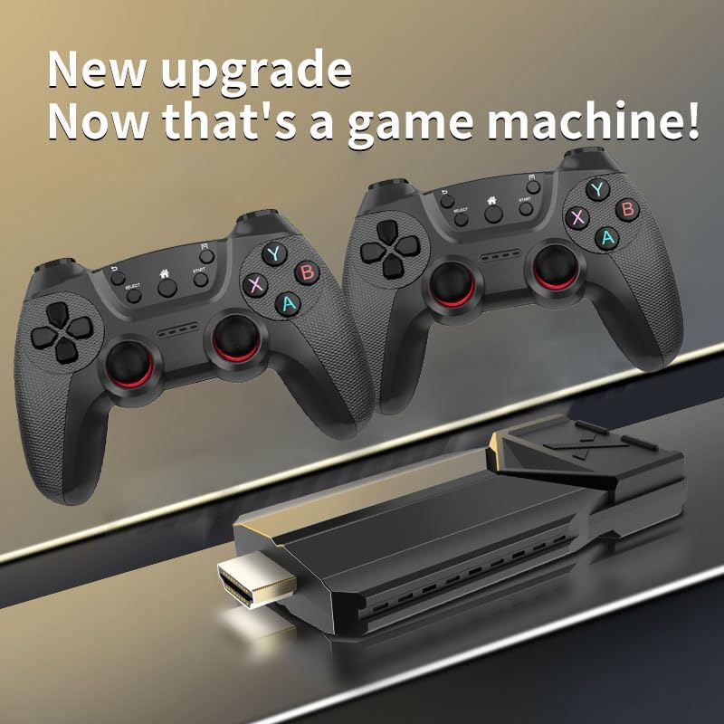 KZLVN Retro Game Console 20,000+ Games, Retro Play Game Stick, Nostalgia Stick Game, Plug and Play Video Game Stick, 4K HDMI Output, Premium Competitive Level Dual Controllers