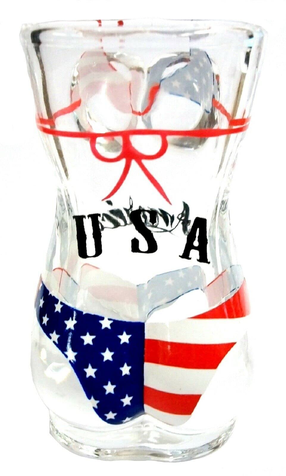 Saddle Mountain Souvenir Full Body USA Flag Bikini Shot Glass