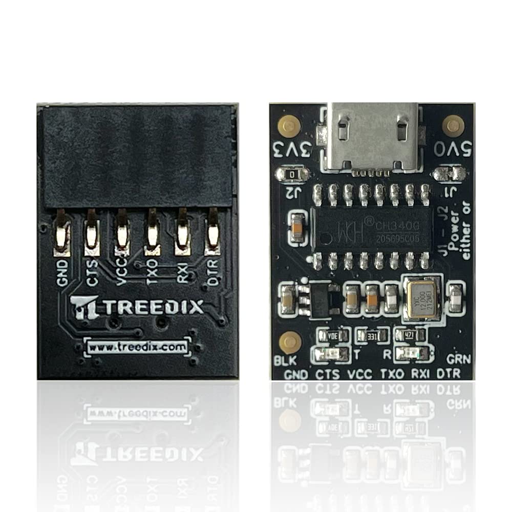 Treedix USB to TTL Converter CH340 Module 3.3V/5.5v Serial Converter Development Tool with Micro USB Adapter for Arduino