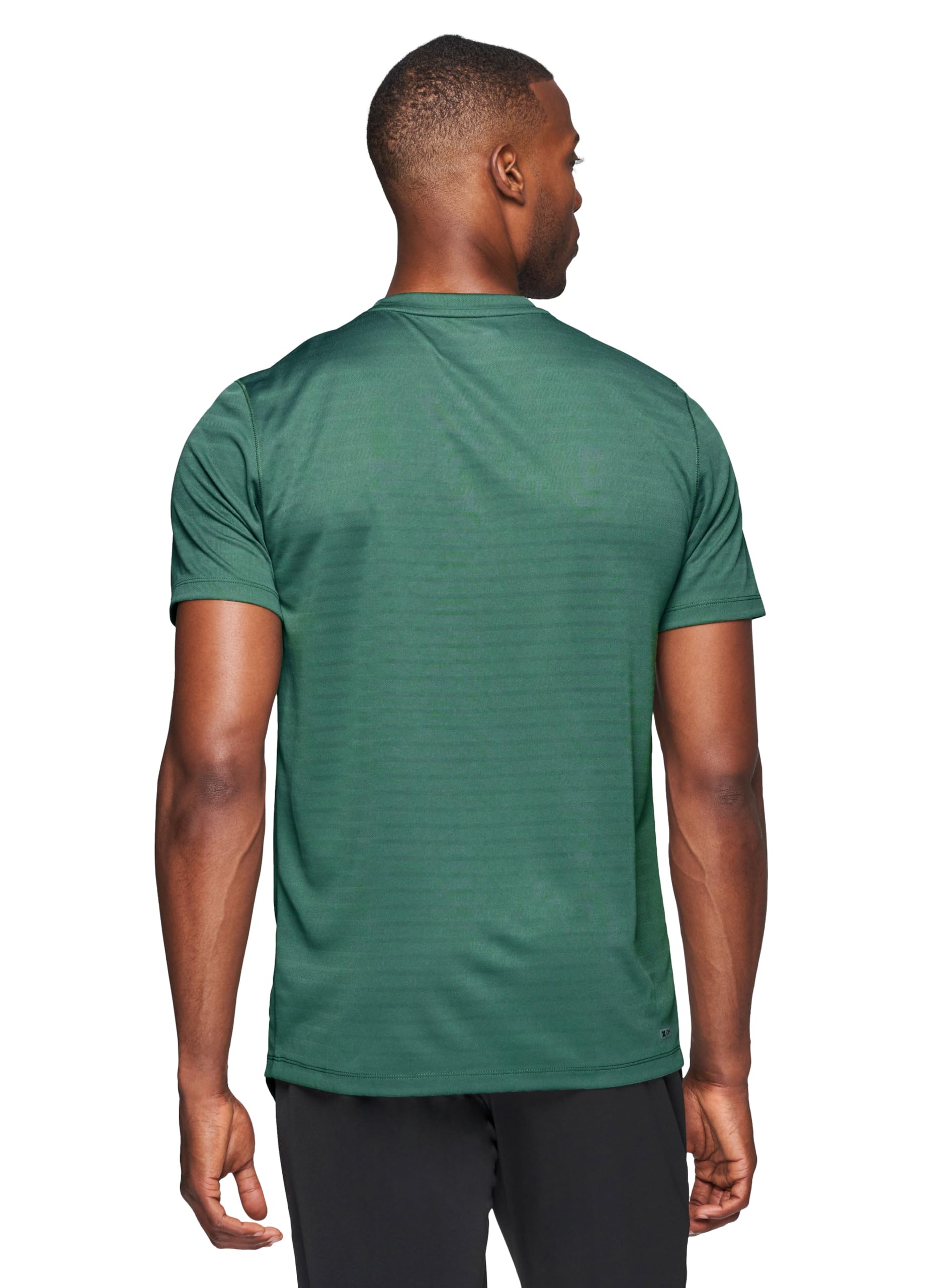RBX Active Men's Quick Drying Short Sleeve Gym Running Tee Box Grid Black L
