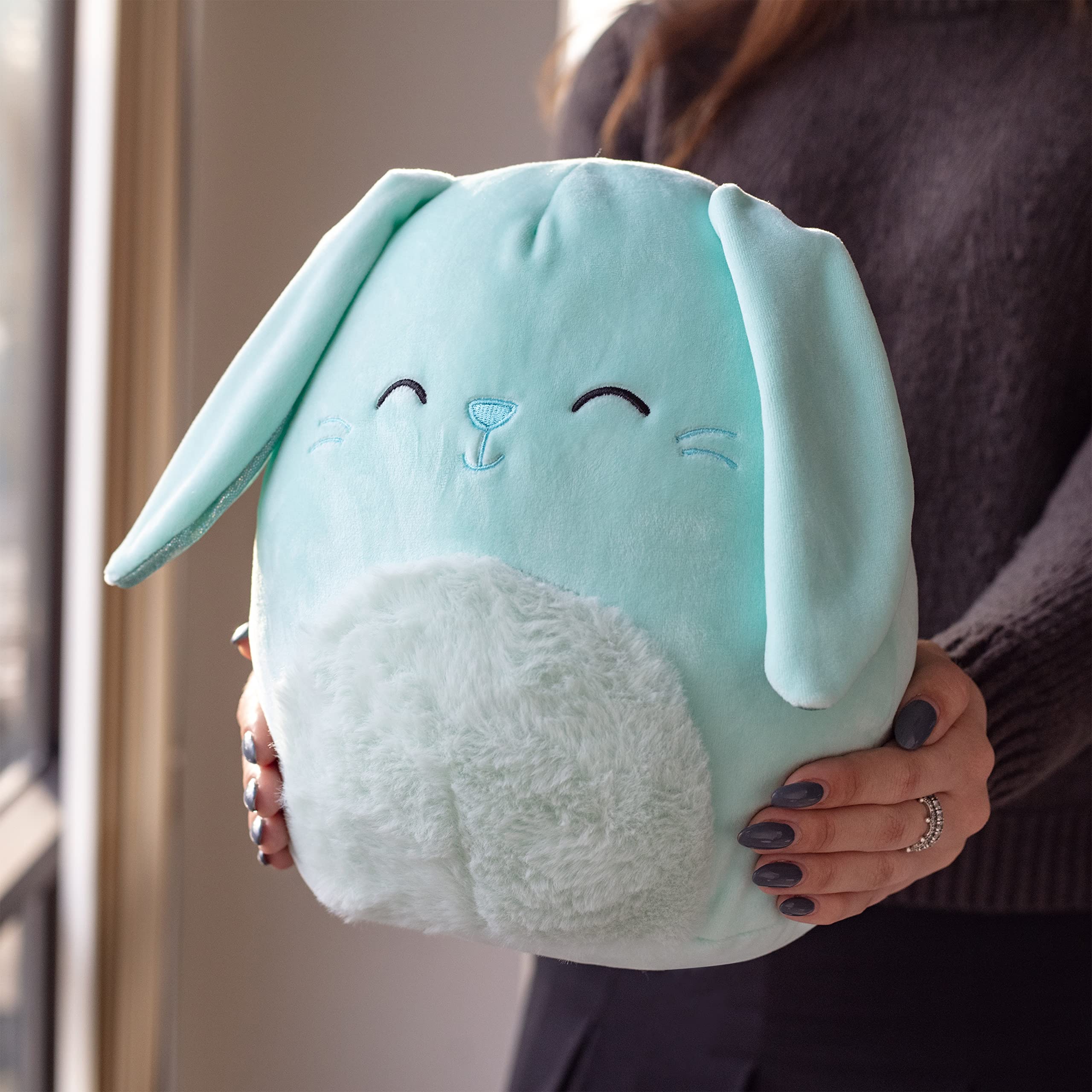 Squishmallows 10" Xin The Blue Bunny Easter Plush - Offical Kellytoy New 2023 - Cute and Soft Rabbit Stuffed Animal Toy - Great Gift for Kids