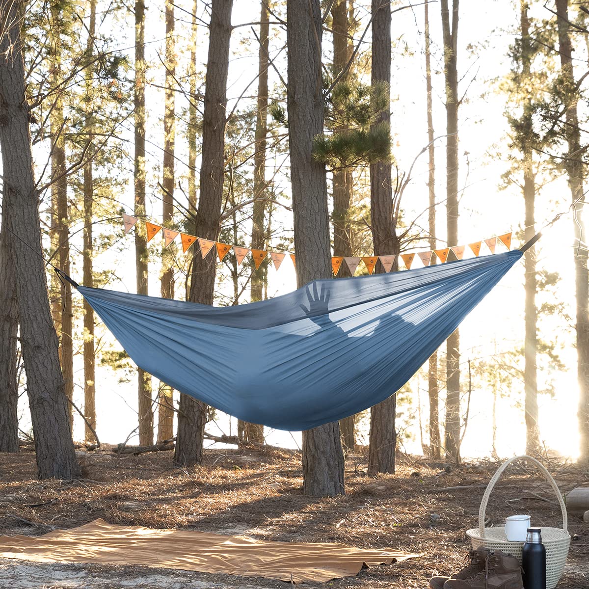 Naturehike Camping Hammock - Ultralight Outdoor Swing Anti Rollover Portable Parachute Garden Beach Travel Hammocks