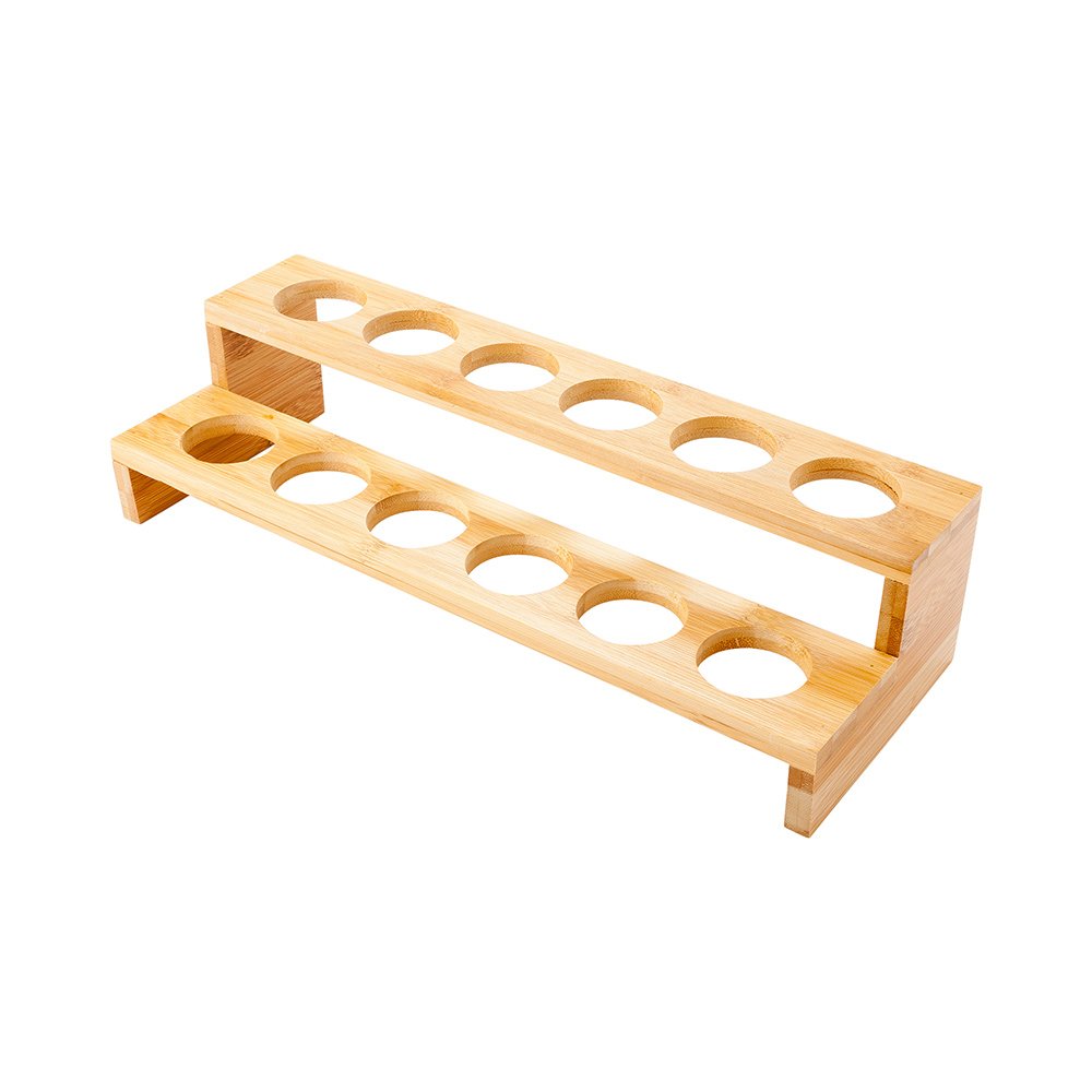 Restaurantware Multi Level Food Cone and Sushi Hand Roll Display Stand: Perfect for Restaurants Catered Events and Buffets - Holds 12 Cones - Made from Organic Bamboo - 1ct Box