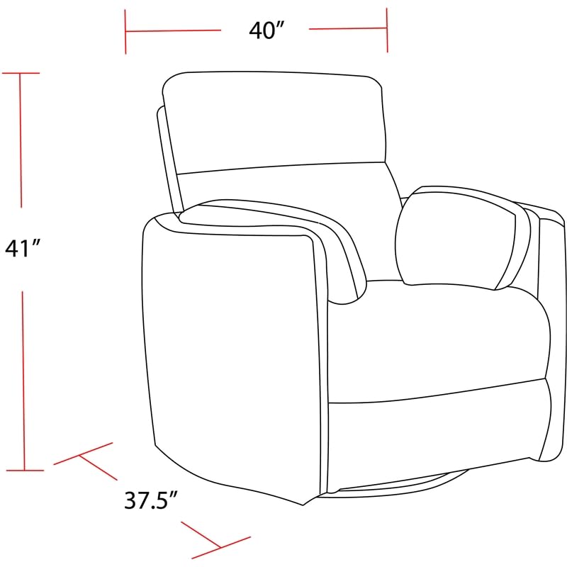 Parker Living Radius - Florence Heron - Powered by Freemotion Power Cordless Swivel Glider Recliner