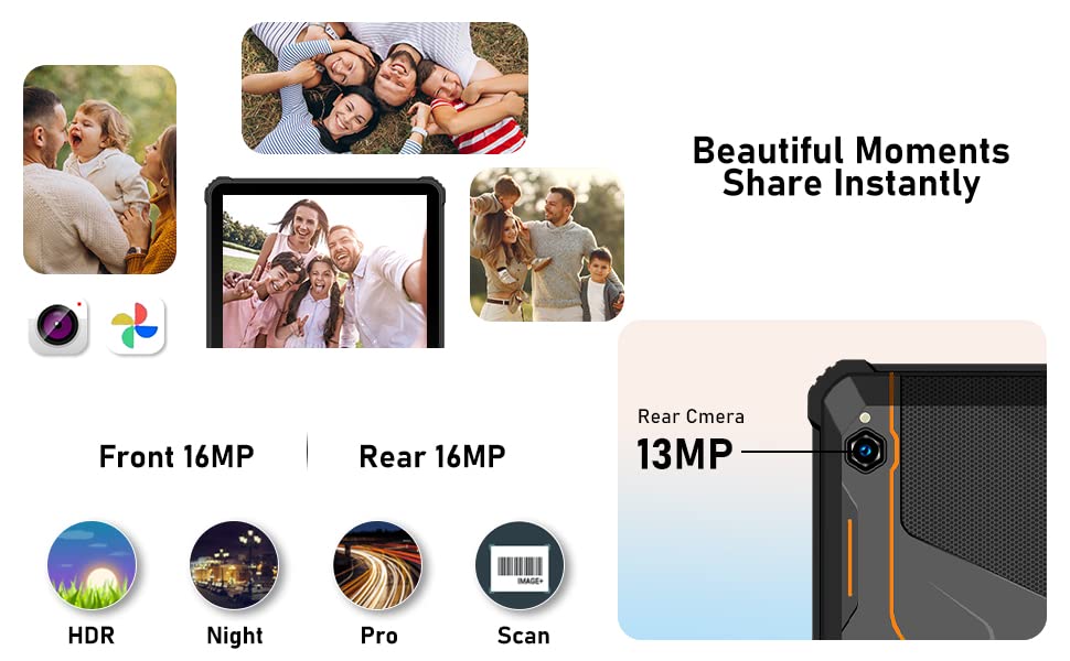 OUKITEL RT1 Android 11 Tablet,10.1 Inch Rugged Tablet with 10000mAh Large Battery, Octa-Core 4GB+64GB, Dual 4G SIM+5G WiFi,1920x1200 FHD+ Tablet, 16+16MP Camera, Sim Free Tablets, GPS/OTG |Black