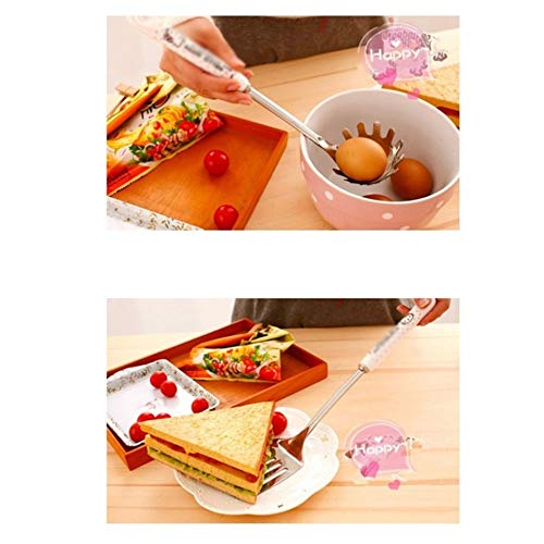 LMMDP 7pcs Stainless Steel Kitchenware Set Steak Frying Shovel Spatula Soup Spoon Noodle Spoon Kitchen Cooking Tools