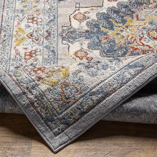 Livabliss Anja Oriental Medallion Area Rug,7'10" x 10'3",Grey