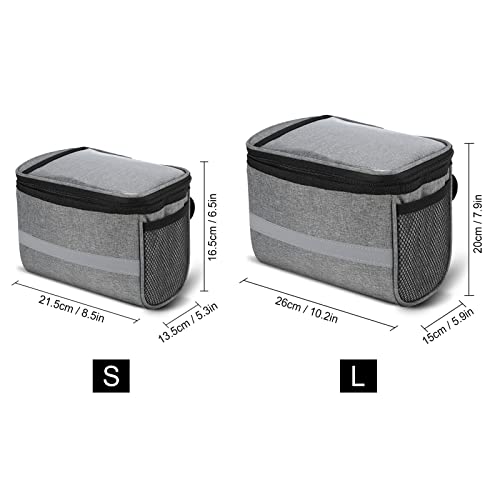 Lixada Bike Frame Bag Bicycle Handlebar Bag Bicycle Bag Bike Front Tube Bag Bike Pannier Bag Bike Baskets Bag with Reflective Stripe