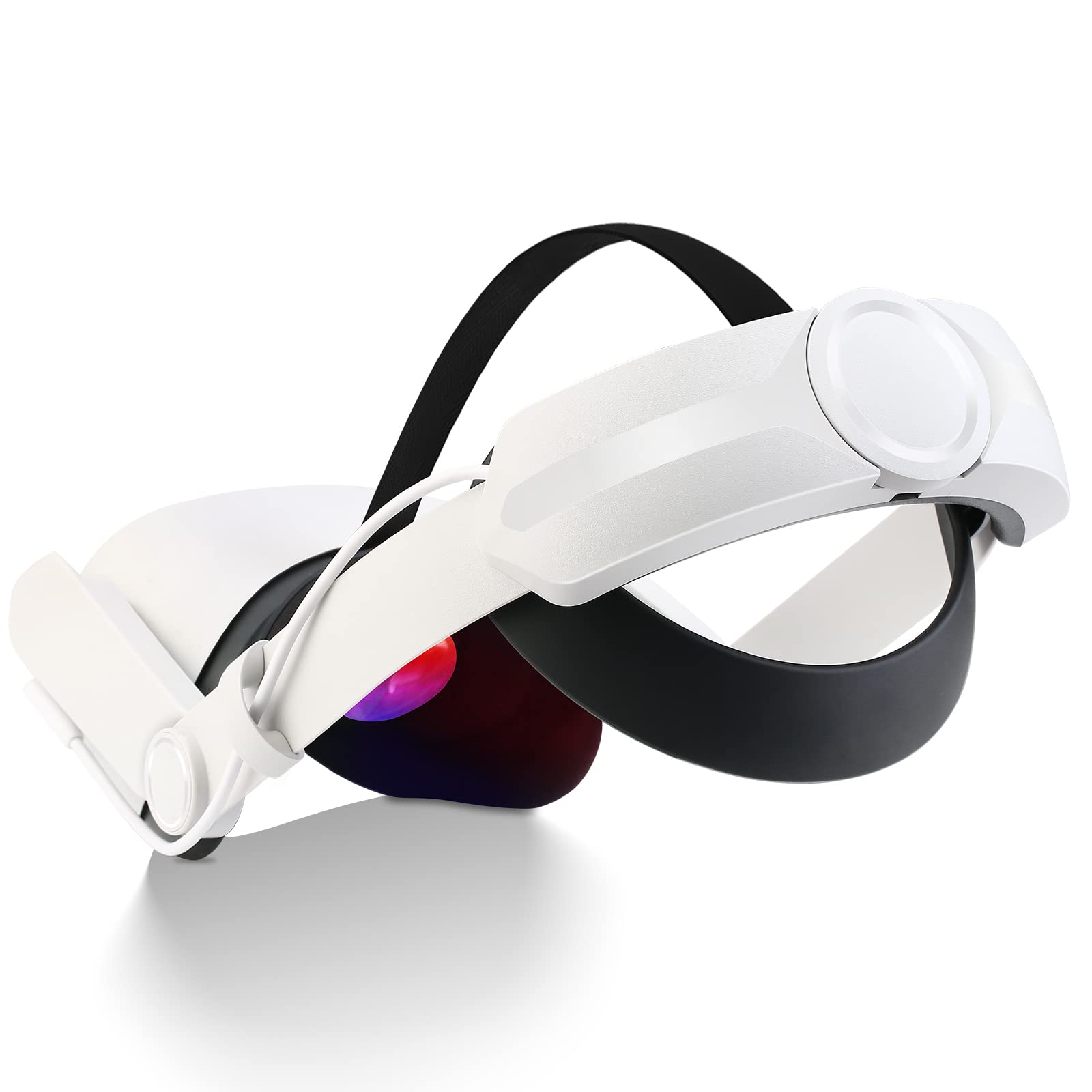 Ponywalk Head Strap with Battery Pack for Oculus Quest 2, Built-in 6000mAh Extend 5 Hours Comfortable Playtime for Meta Quest 2, Adjustable Elite Strap Accessories for Oculus Quest 2
