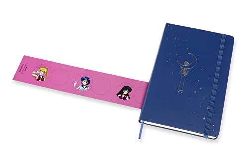 Moleskine Limited Edition Sailor Moon Notebook, Hard Cover, Large (5" x 8.25"), Ruled/Lined, Sceptre, 240 Pages