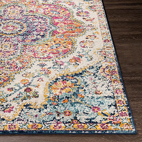 Livabliss Romaine Vintage Medallion Area Rug,6'7" x 9',Orange