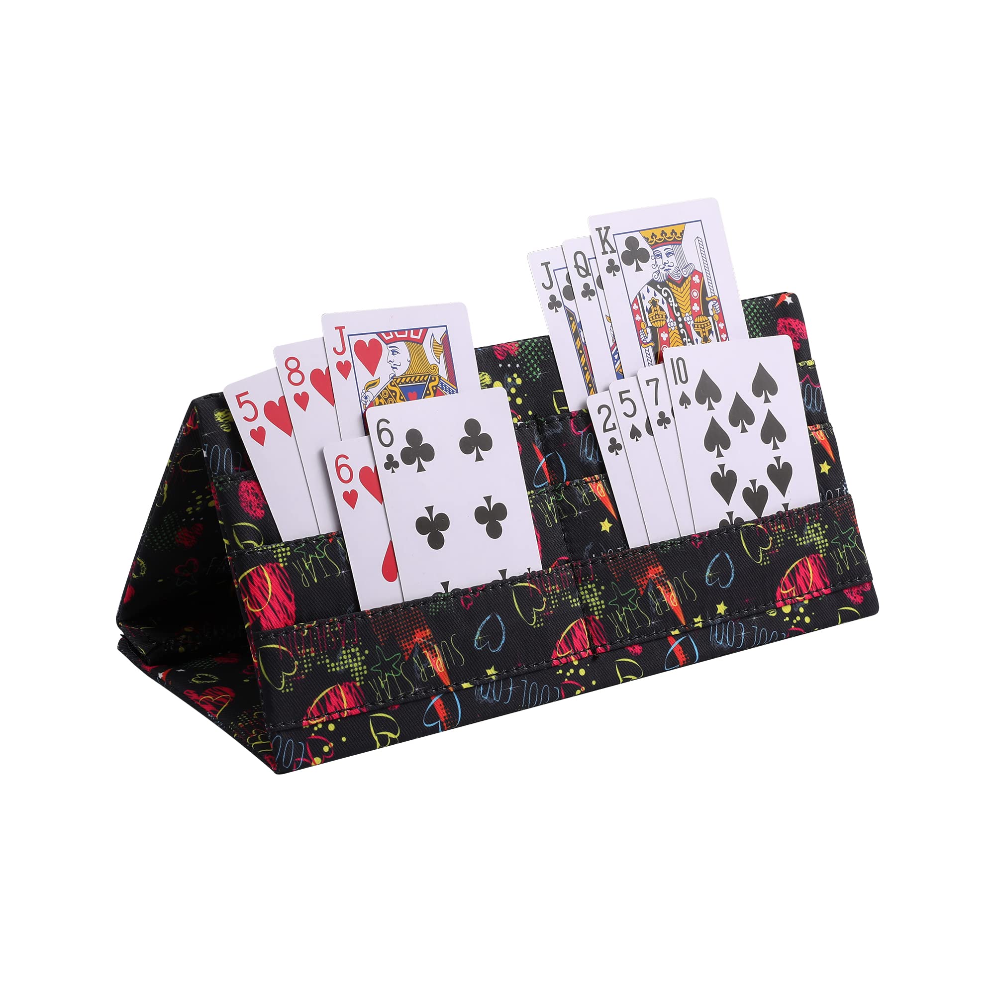 SeptCity Card Holders for Playing Cards, Hands Free Folding Playing Card Holder for Bingo Canasta 5 Crowns Card Game