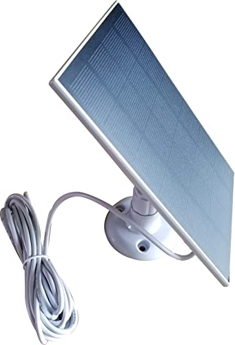 Solar Panel for Camera 3.3W Powered Surveillance Cam 10ft Charging Cable 5V microUSB Port
