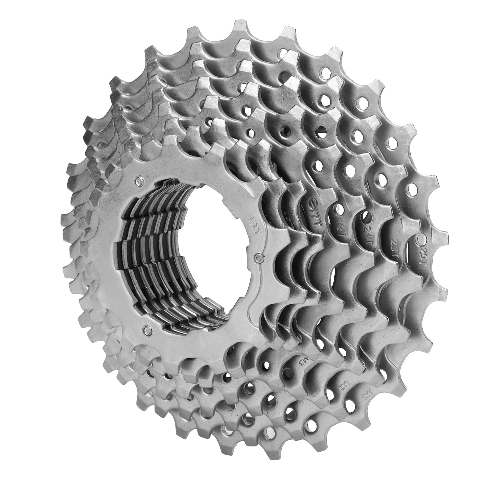 Shanrya 10 Speed Cassette, Hollow Bike Cassette High Accuracy Noise Free for Road Bicycle