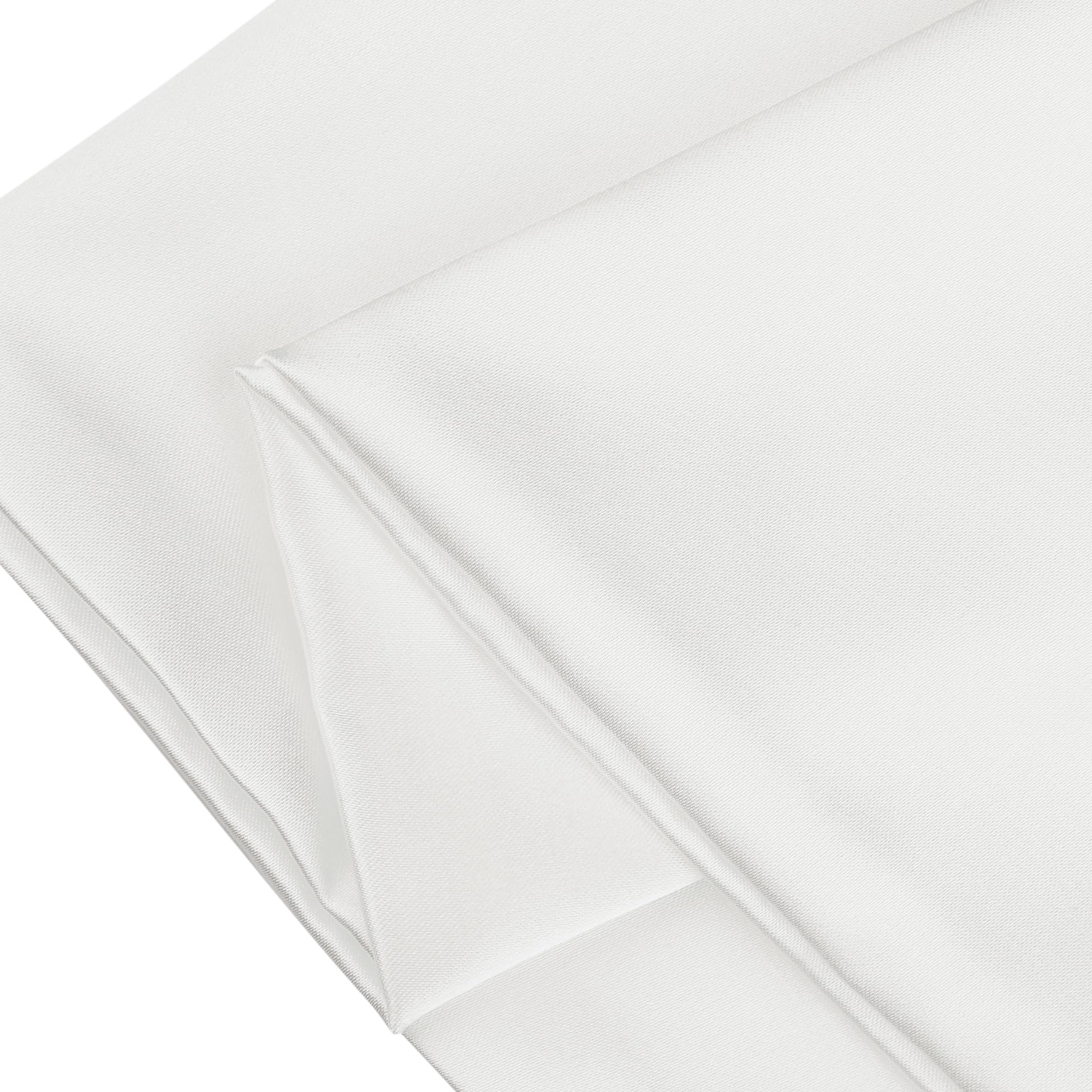uxcell Satin Pillowcase for Hair and Skin with Hidden Zipper, Breathable and Soft Pillow Case with Sleep Mask, Set of 2 King (20"x36") White