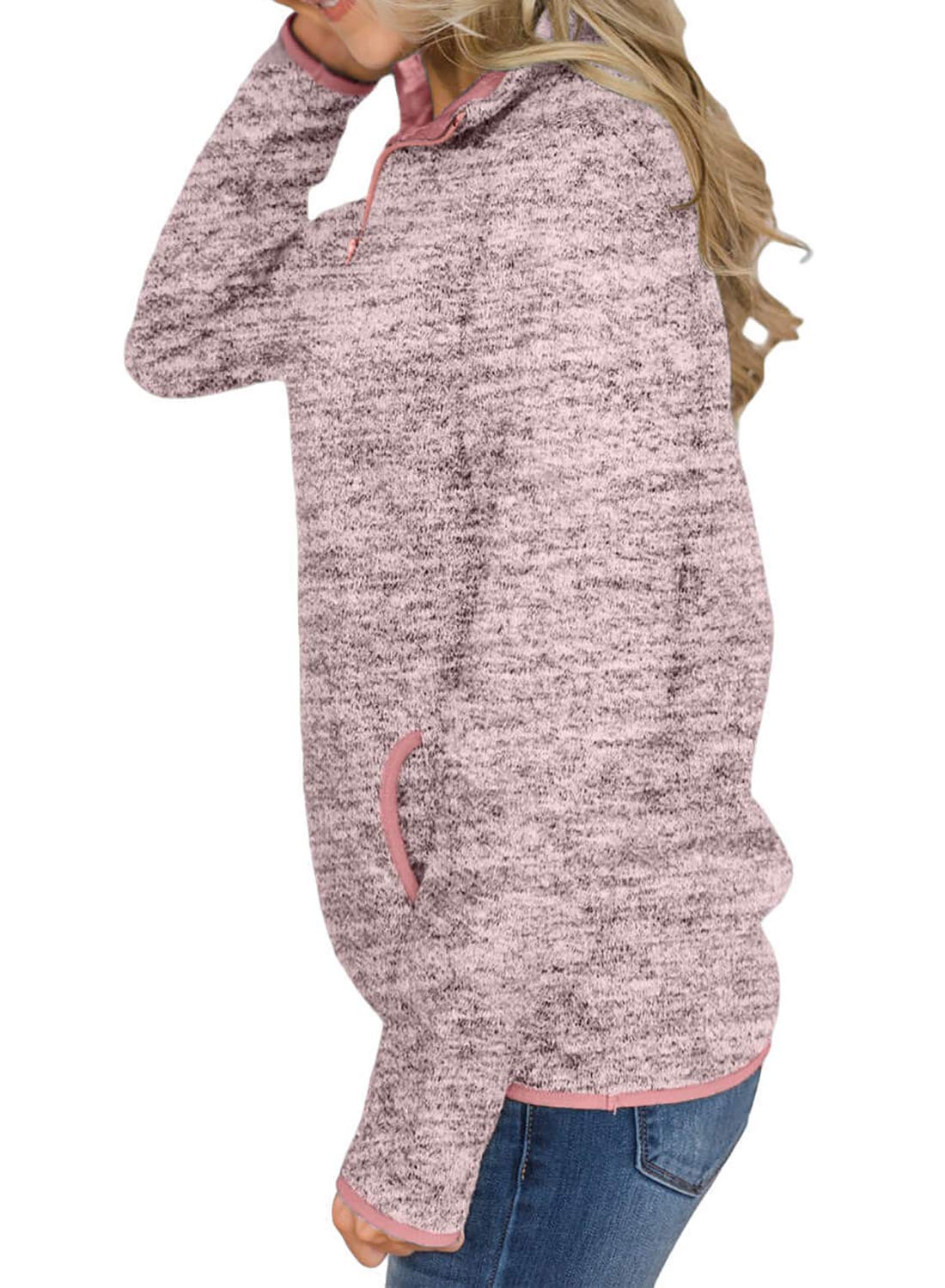 MINGALONDON Loose Sweatshirts for Women Sport Top Cozy Oversized Pullover Sweatshirt Athletic Pink 3X-Large