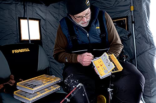 Plano Edge Micro Fly Storage Box, Gray and Yellow, Waterproof and Rust-Resistant Customizable Fishing Tackle Organization