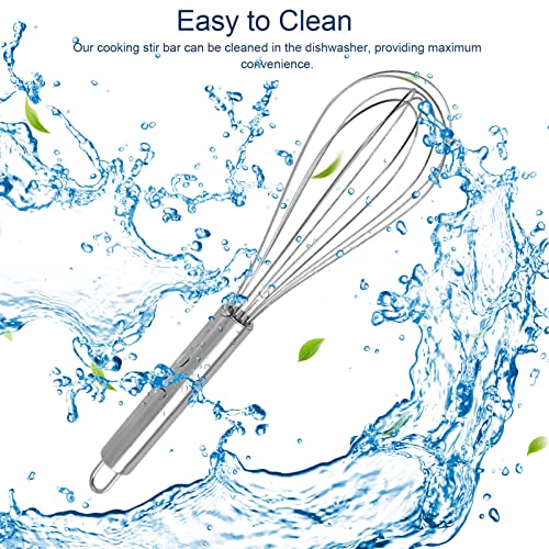 kitchen Wire Whip, Stainless Steel Spring Whisk, LightWeight Manual Mixers, Portable Cream Egg Beater, Anti Rust Spring Egg Whisk, Versatile Egg Mixing Tool, Durable Wire Whip for Cooking Whipping