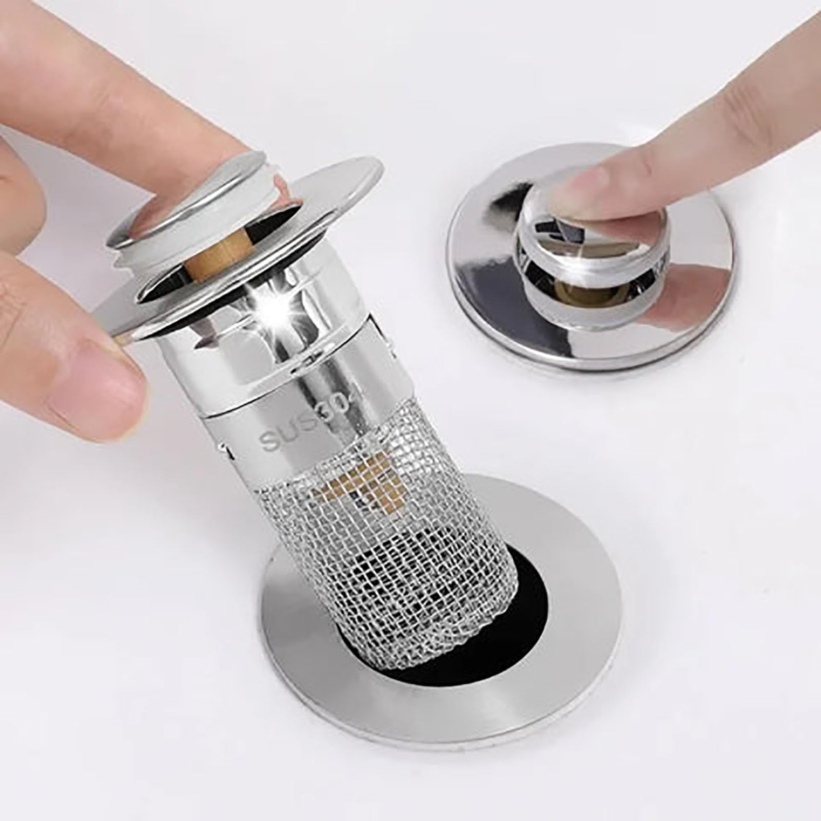 Universal Floor Drain Filter, Universal Bathroom Sink Plug, Bathroom Sink Drain Strainer Hair Catcher, Sink Drain Plug with Anti-Clogging Strainer, Bathtub Drain Stopper (5Pcs)