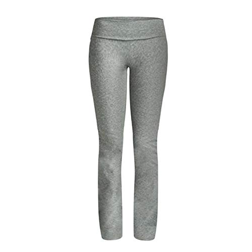 Qopobobo Flare Leggings for Women High Waisted Flare Pants Stretch Bootleg Workout Pants Gym Pant Grey