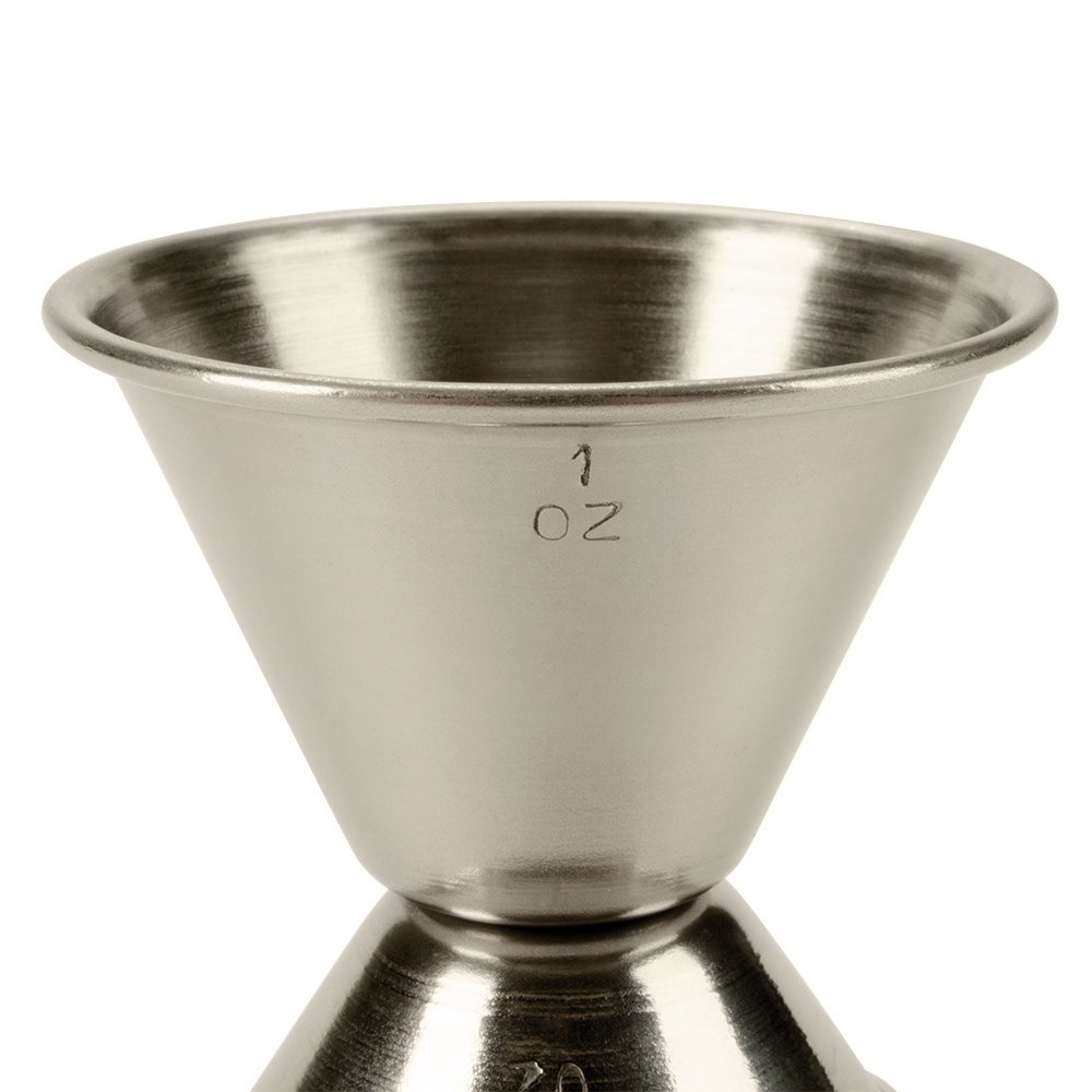 Tezzorio (6 Pack) Double 1/2 & 1 Oz Bar Jigger, Stainless Steel Cocktail Jiggers Pony Shot Measuring Liquor/Bartender Supplies