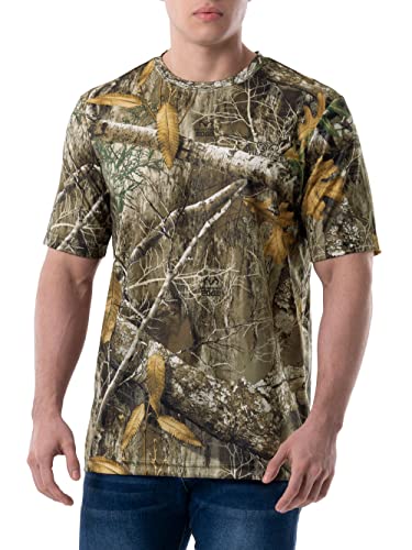 Realtree Men's 2 Pack Short Sleeve Performance Tees, Edge Edge, Medium