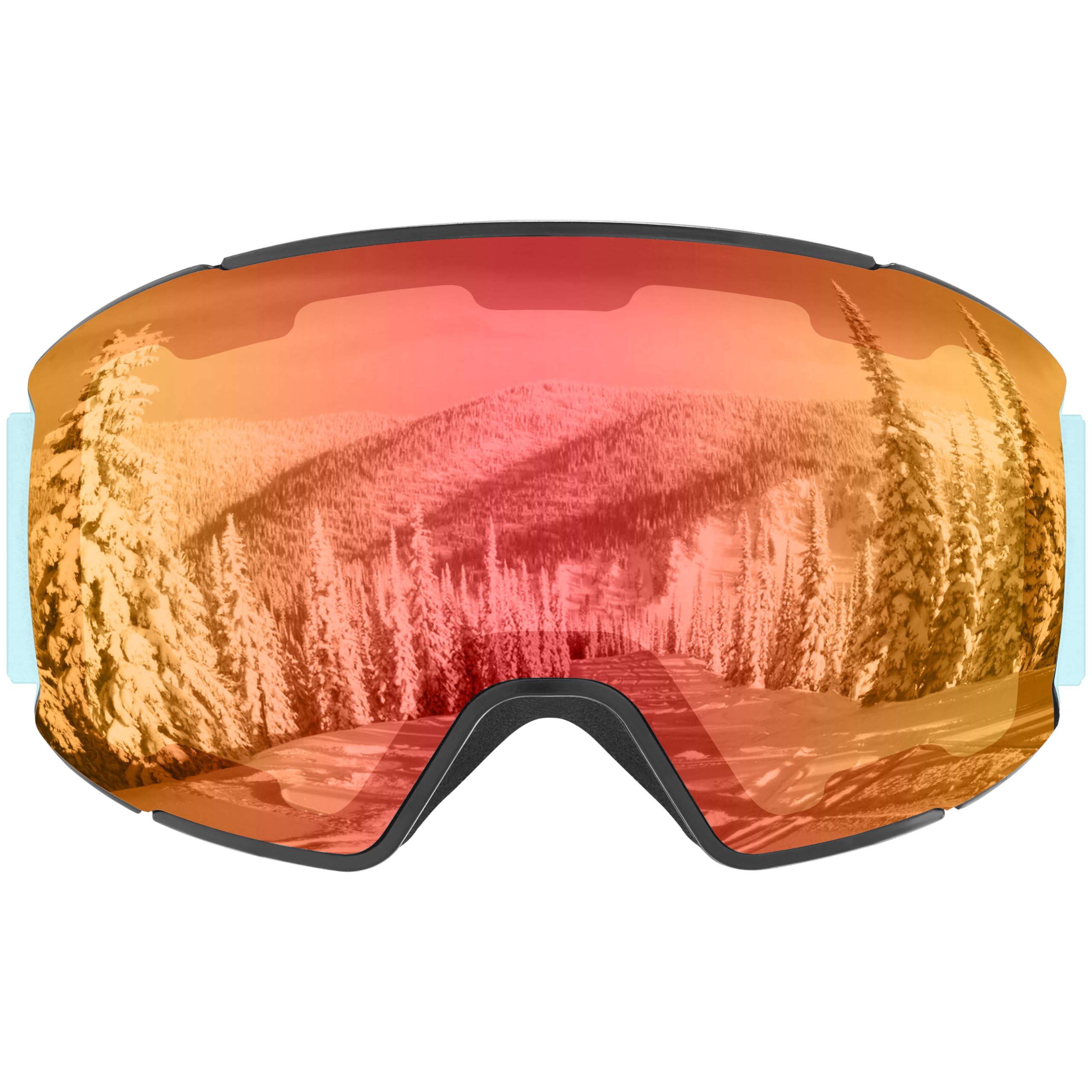 Retrospec Zenith Ski Goggles for Men and Women Over Glasses, UV Protection, Anti-Fog, Scratch Resistant Snow Goggles for Skiing and Snowboarding