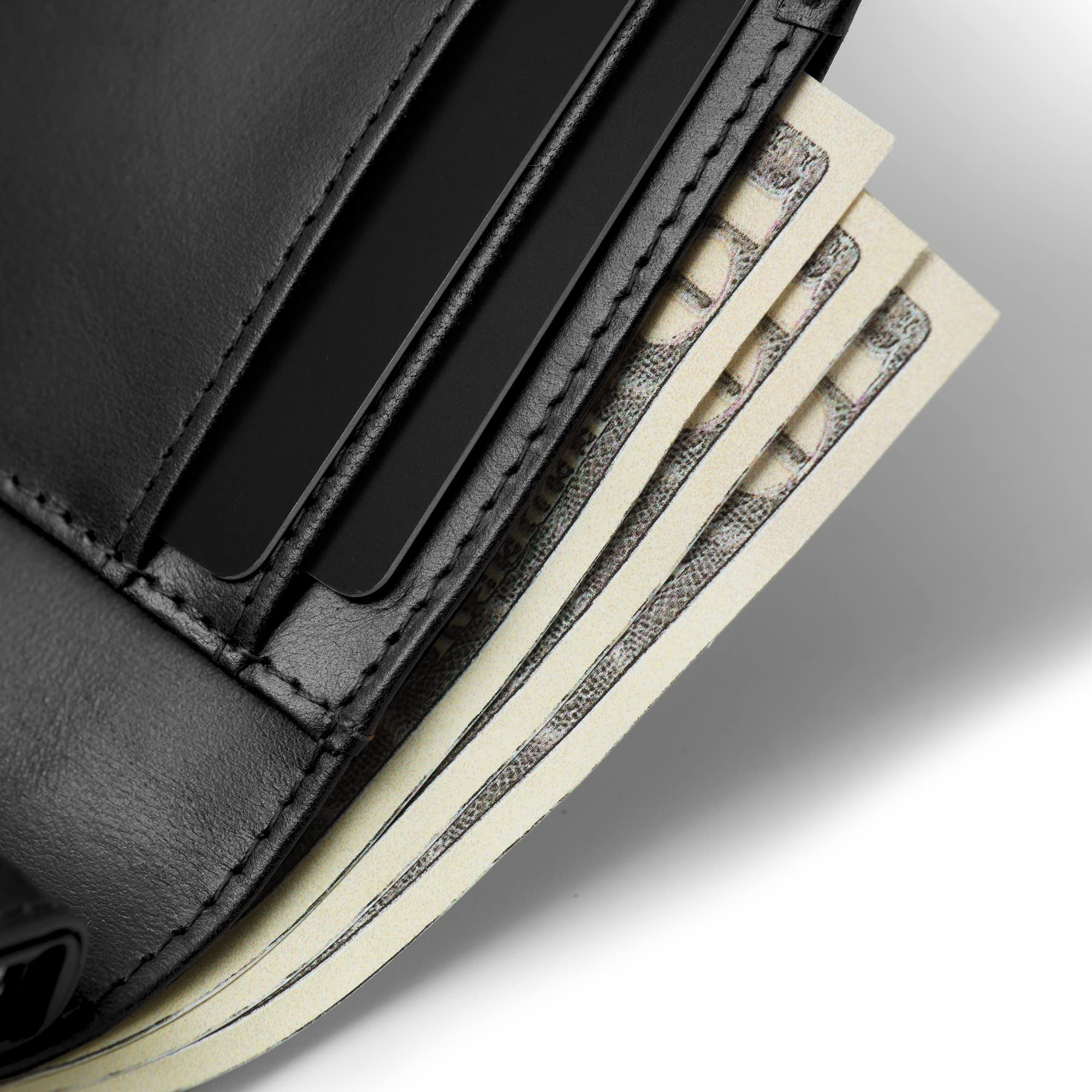 Revelot Cardholder Wallet/Genuine Leather with RFID Blocking / W1 (Black Waxed)