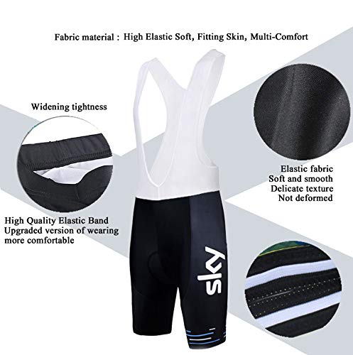 LOGASMART Mens Cycling Jersey Suit Breathable Short Sleeve Jersey & Padded Shorts Set
