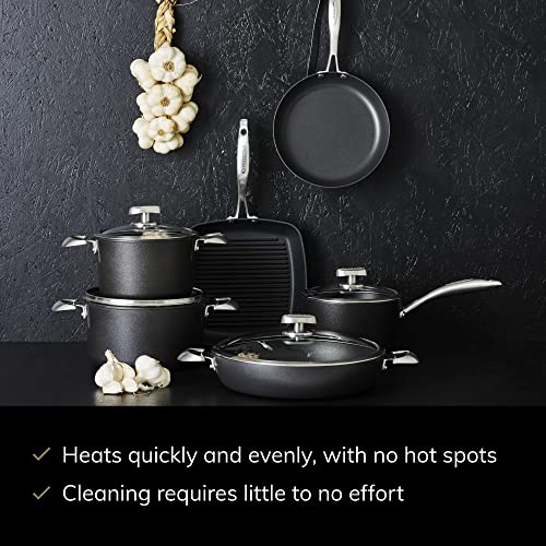 SCANPAN Pro IQ 4.25 qt Chef Pan with Lid - Easy-to-Use Nonstick Cookware - Dishwasher, Metal Utensil & Oven Safe - Made by Hand in Denmark