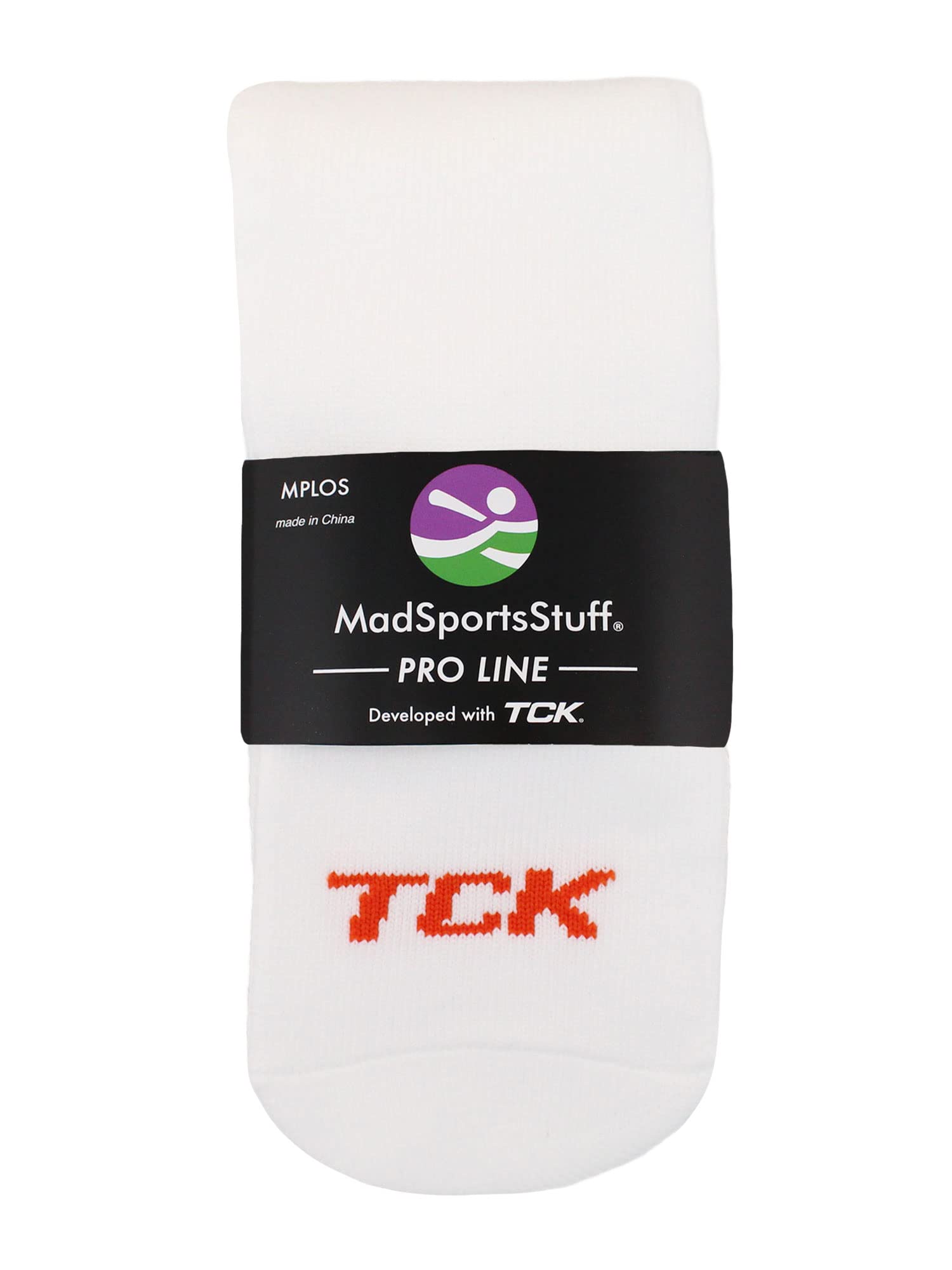 MadSportsStuff Pro Line Over the Calf Baseball Socks (White, Large)