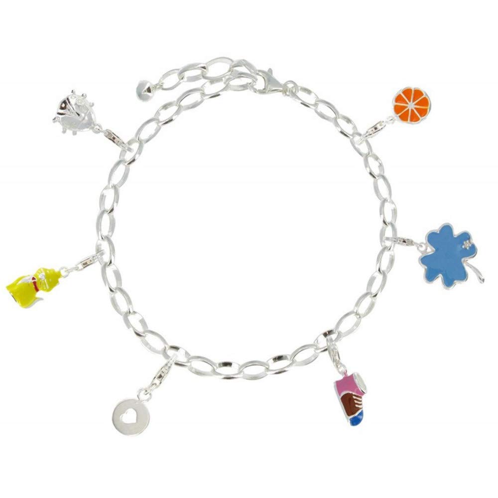 LES POULETTES JEWELS - Sterling Silver Charms Bracelet - Classics - Size 8.5 inch