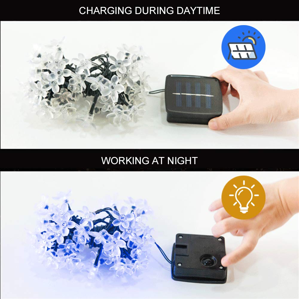 Lixada Solar Christmas Lights,72ft 200 LED Solar String Lights, IP65 Waterproof Starry Fairy Lights for Connectable Home Decor Lights for Patio Garden Wedding Holiday Halloween